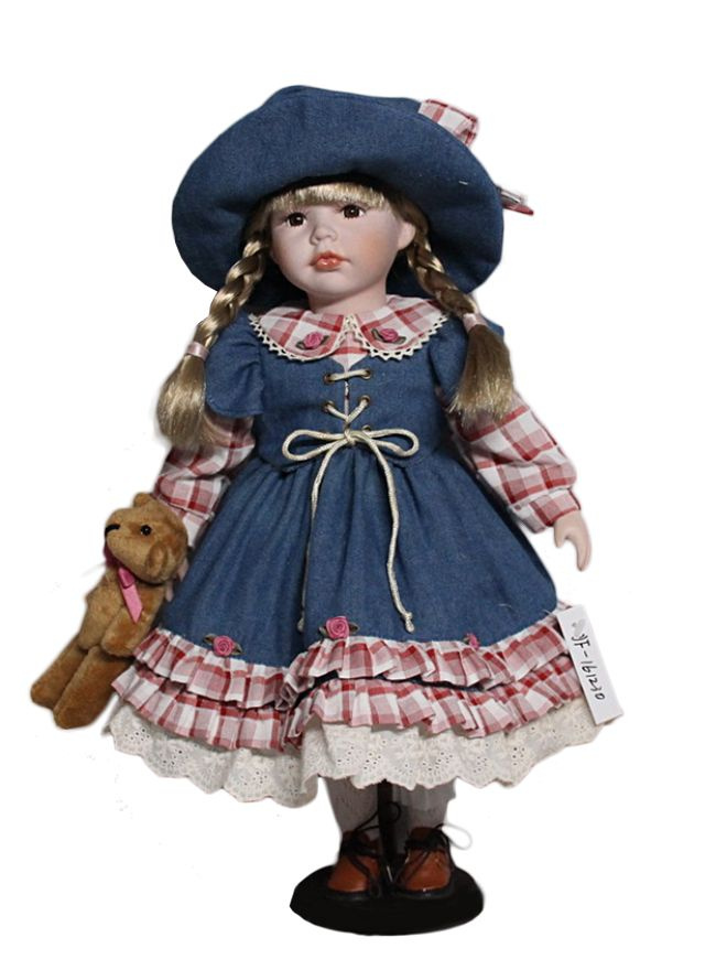 Кукла фарфоровая 16' на подставке Porcelain Фарфор - купить по низким ...