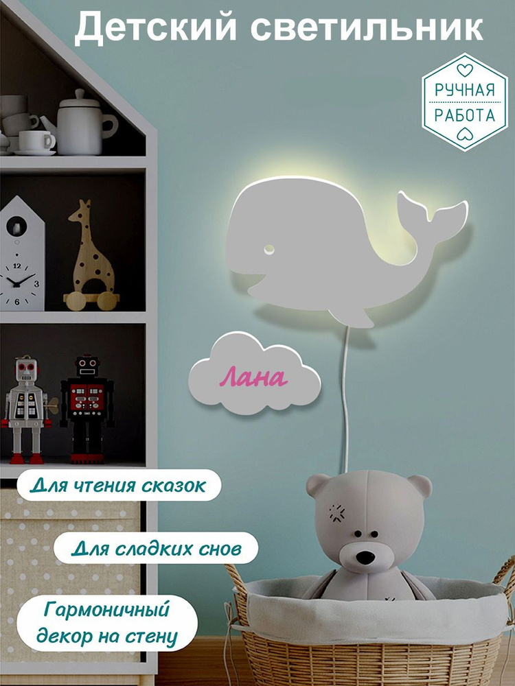 Купить Ночник настенный детский в спальню прикроватный ночник в