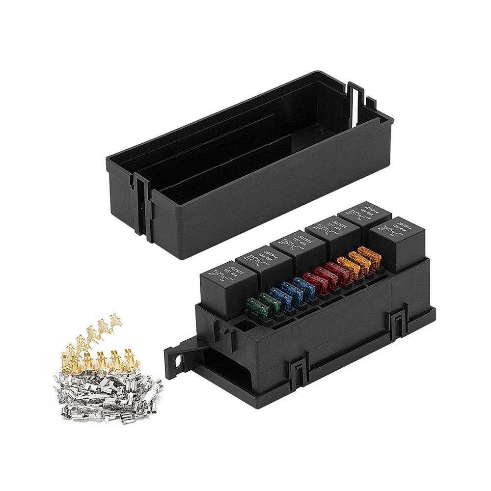 12V Auto 11 Way Fuse Relay Box Блок с 5-контактным реле и ...