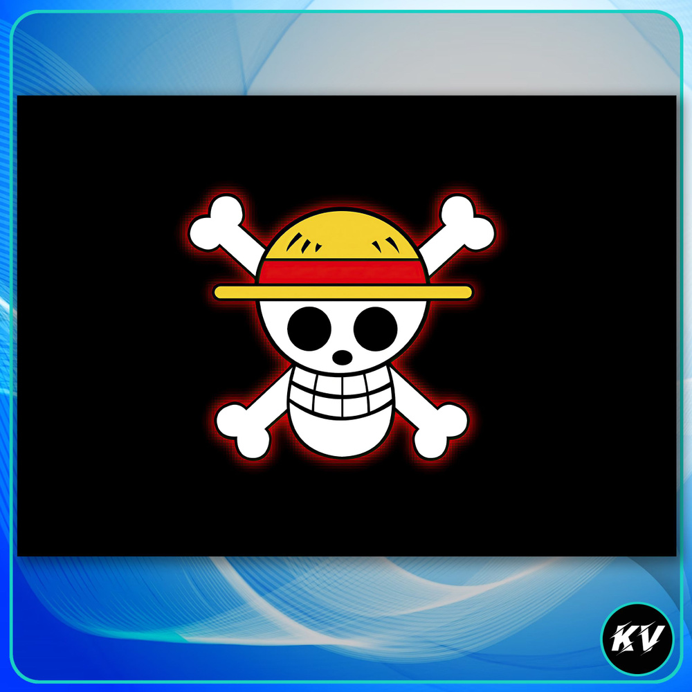 Картина на холсте One Piece пираткий флаг Ван пис Ванпанчмен арт. 1-3 ...