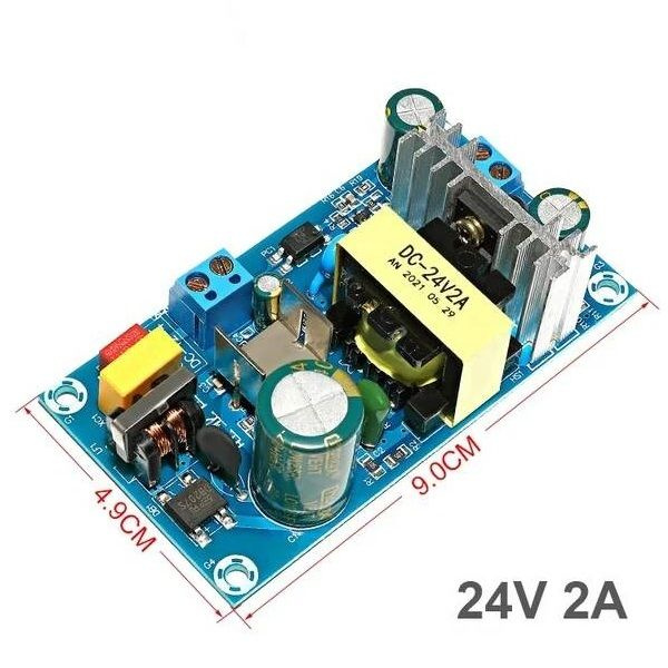 Блок питания 24V 2А (24в 2а) плата / модуль без корпуса. Компактный ...