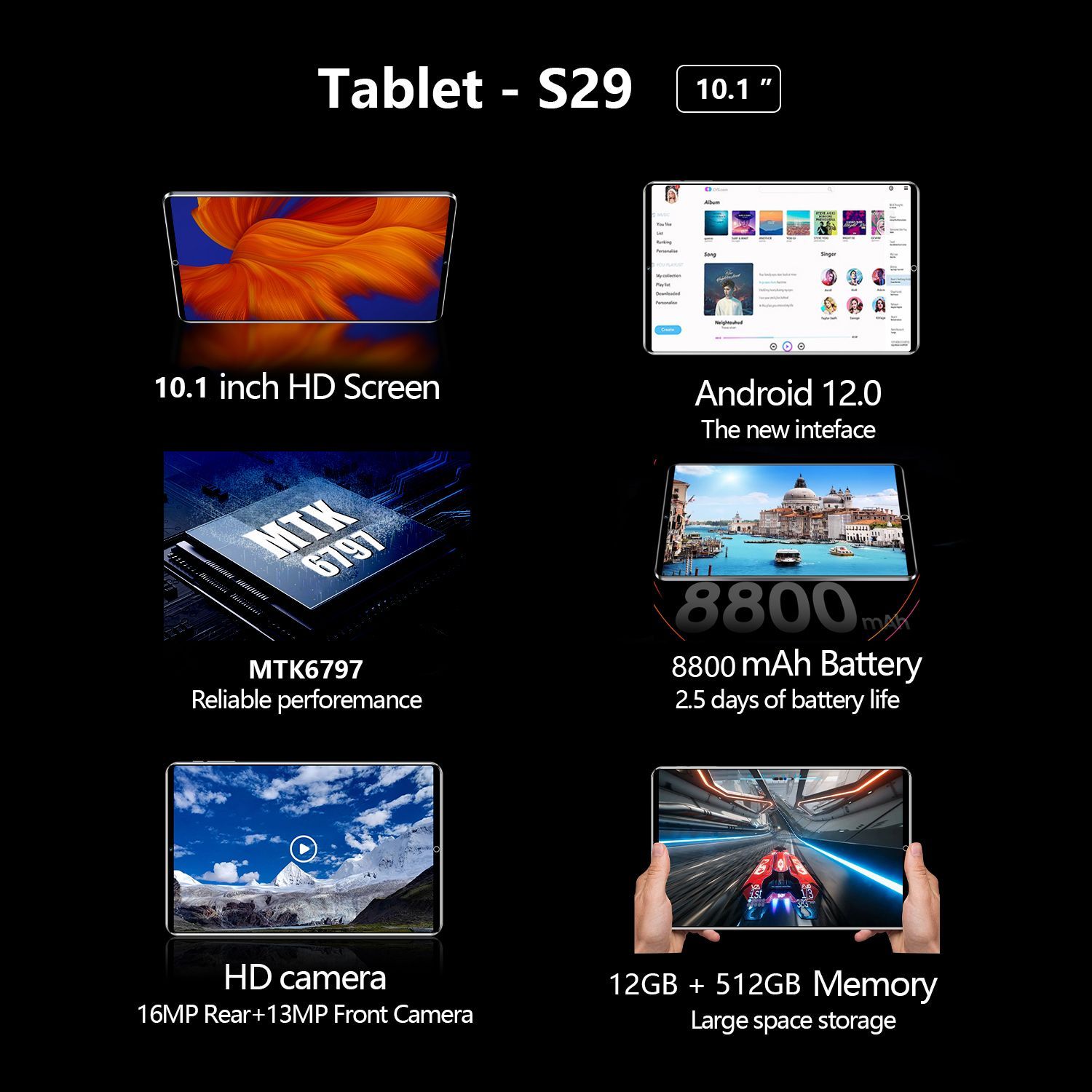 Купить планшет S29 10.1", 512 GB по низкой цене: отзывы, фото ...