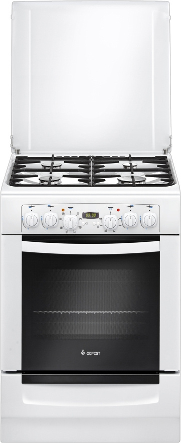 Gefest 6102-03 60 см Газовая плита, 4 конфорки, белая купить c доставкой на OZON по низкой цене ...