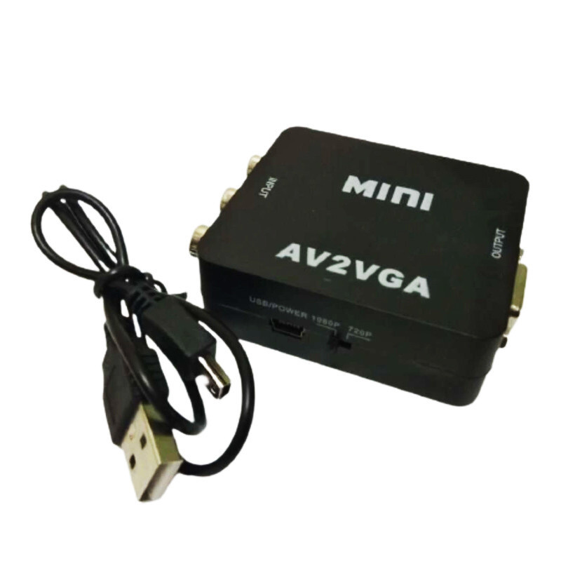 Переходник AV2-VGA Mini 1080p (конвертер) черный - купить с доставкой ...