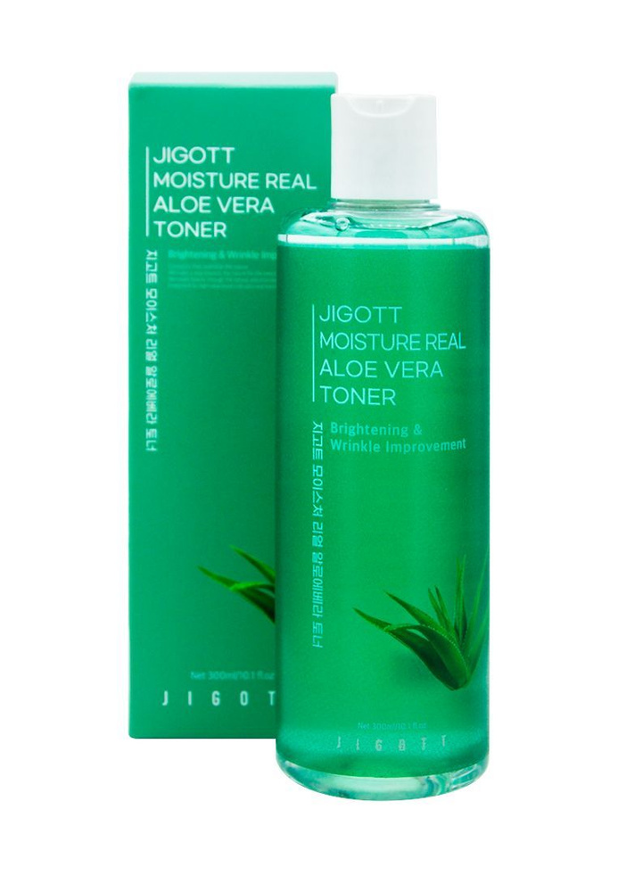 JIGOTT Тонер для лица Moisture Real Aloe Vera экстракт алоэ, 300мл ...
