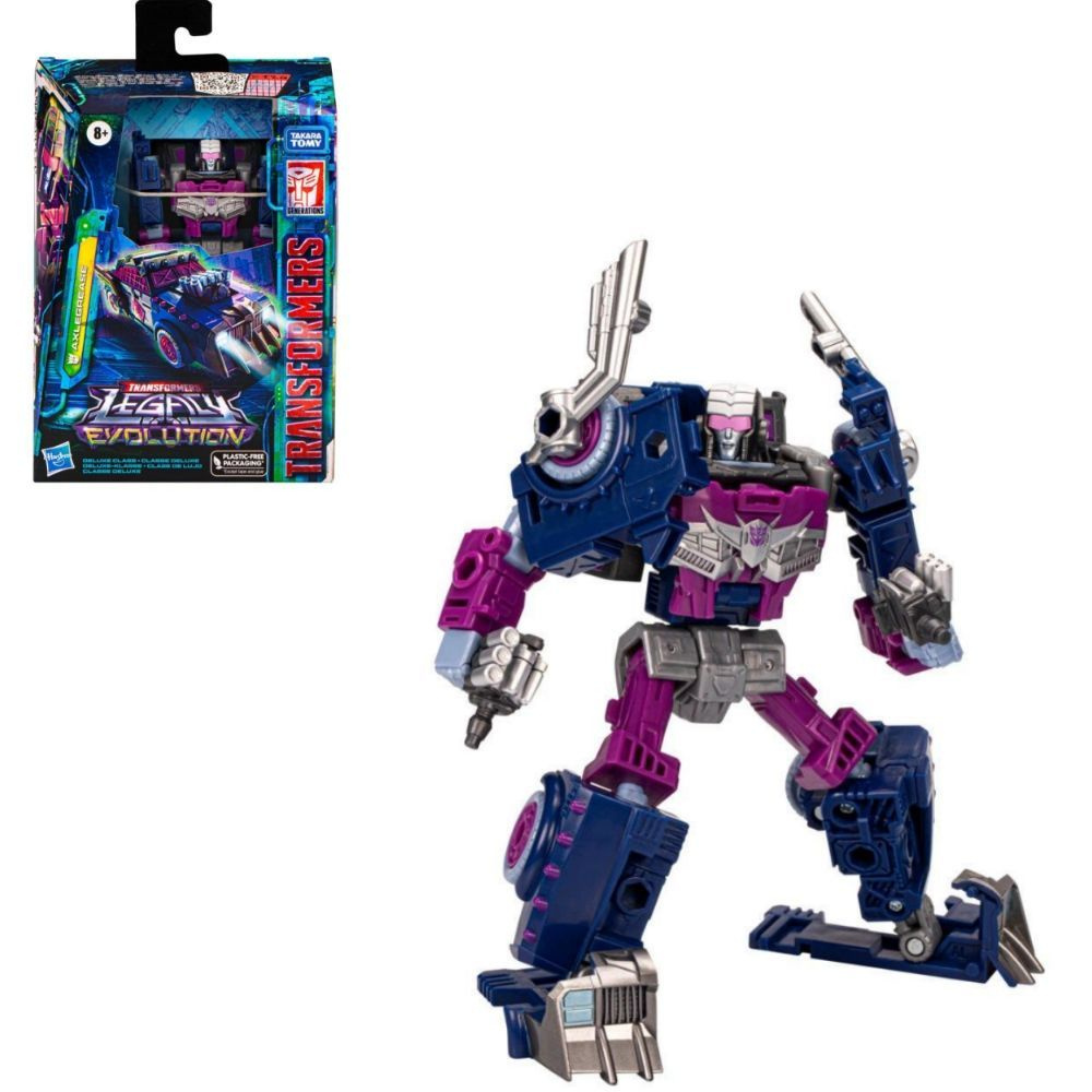 Hasbro Фигурка трансформера Legacy Evolution Deluxe Axlegrease, преобразующая ось (5,5 дюйма ...