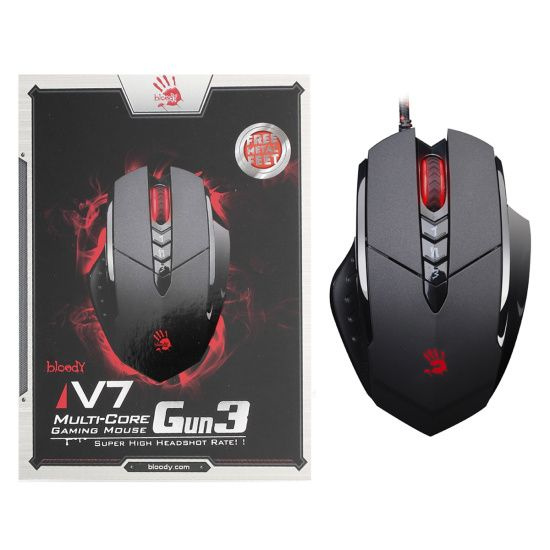 Мышь проводная A4Tech Bloody V7, черный матовый - купить по выгодной ...