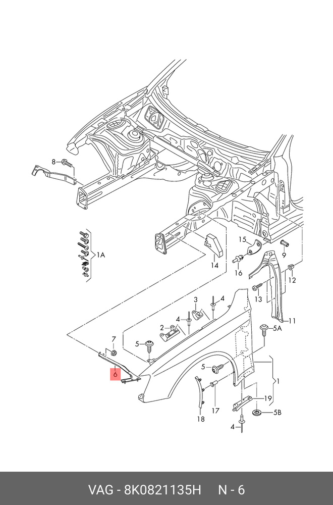 Стойка VAG 8K0 821 135 H - купить по доступным ценам в интернет ...
