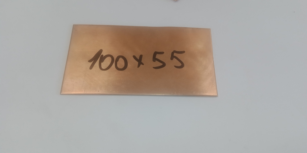 Лист медный, 1х100х55мм, марка М1, медная пластина - купить с доставкой ...