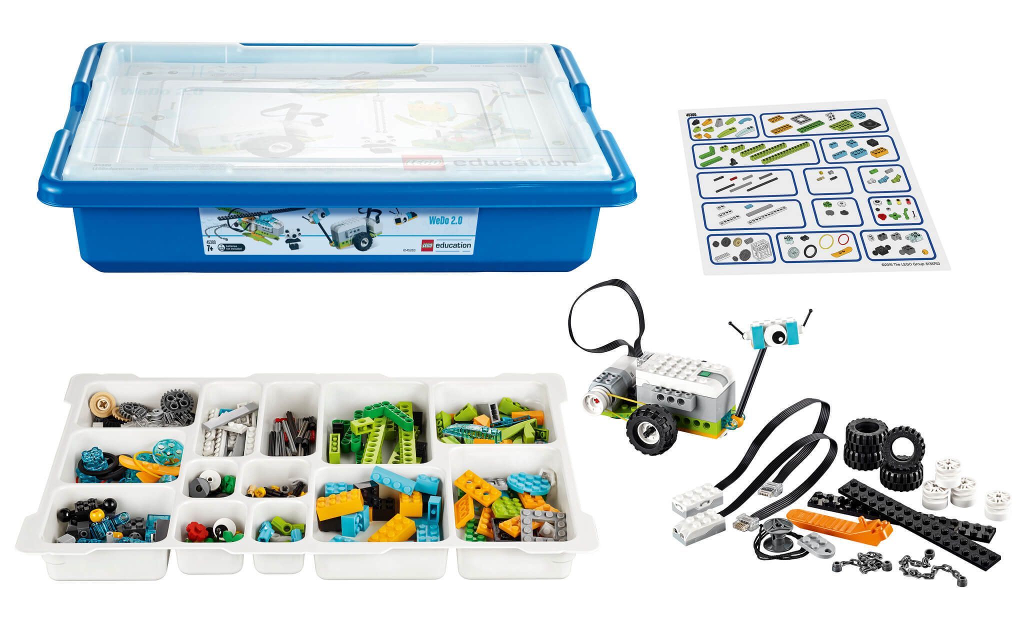 WeDo 2.0 (45300)Базовый набор, расширенная комплектация. Съемный аккумулятор + отсек для ...