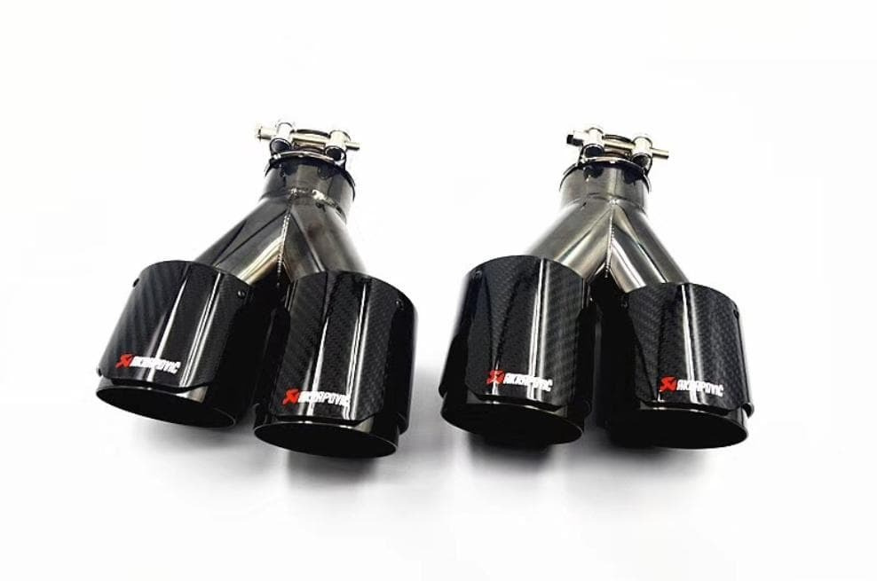 Насадки на глушители Akrapovic sport двойные 90 мм. черные - купить по ...