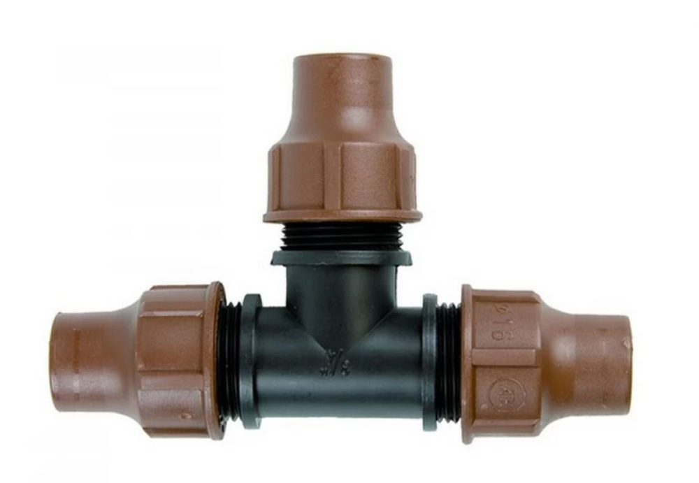 Тройник для капельной трубки компрессионный 16 x 16 х 16мм Rain Bird BF ...