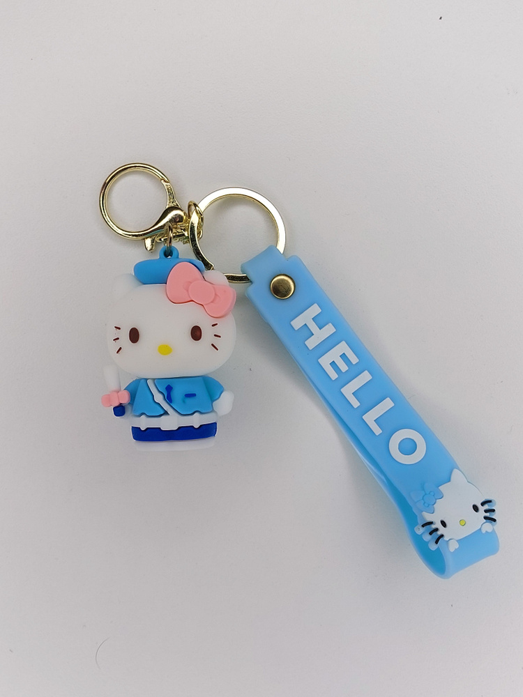 Брелок Keychain силиконовая фигурка Китти проводник из мультика Хелло