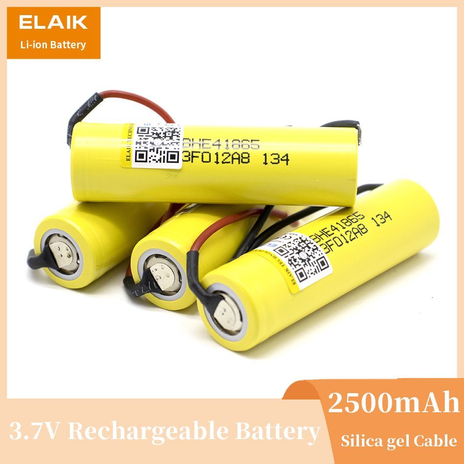 ELAIK Аккумулятор Li-ion 18650 HE4 20A 2500 mAh 3.7V + DIY Кабель (8 ...