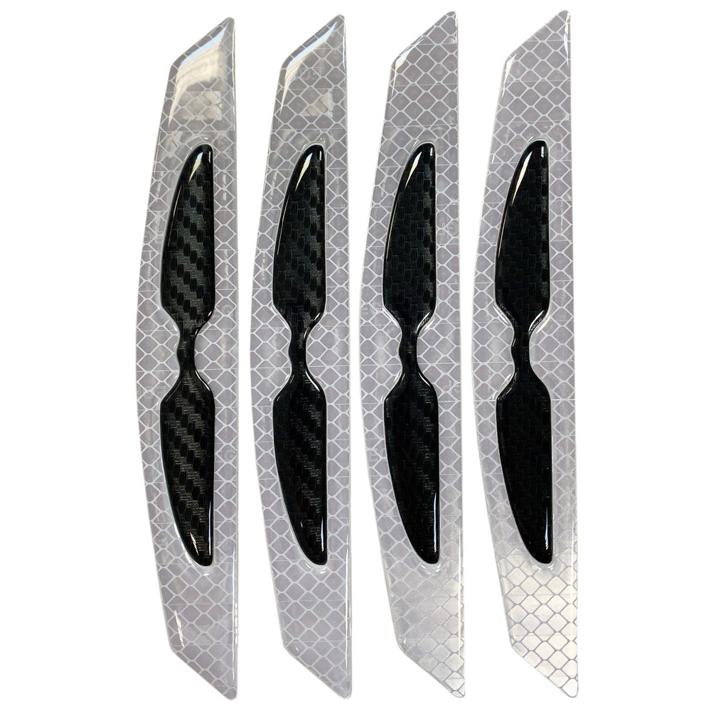 Накладки защитные буфер на двери автомобиля комплект - 4 штуки, белый ...