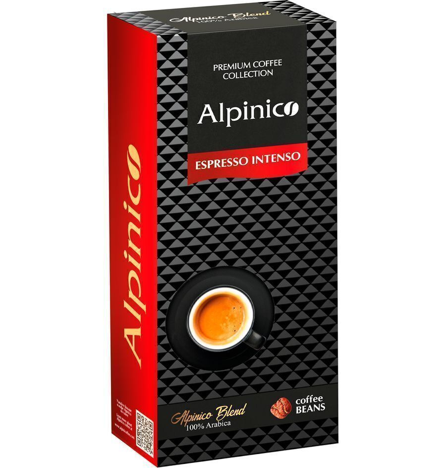 Кофе в зернах Alpinico ESPRESSO INTENSO, 100% Арабика премиум, темной ...