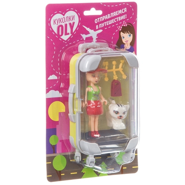 Набор игровой Bondibon куколка OLY с домашним питомцем и аксессуарами, салатовый чемодан (ВВ4541 ...