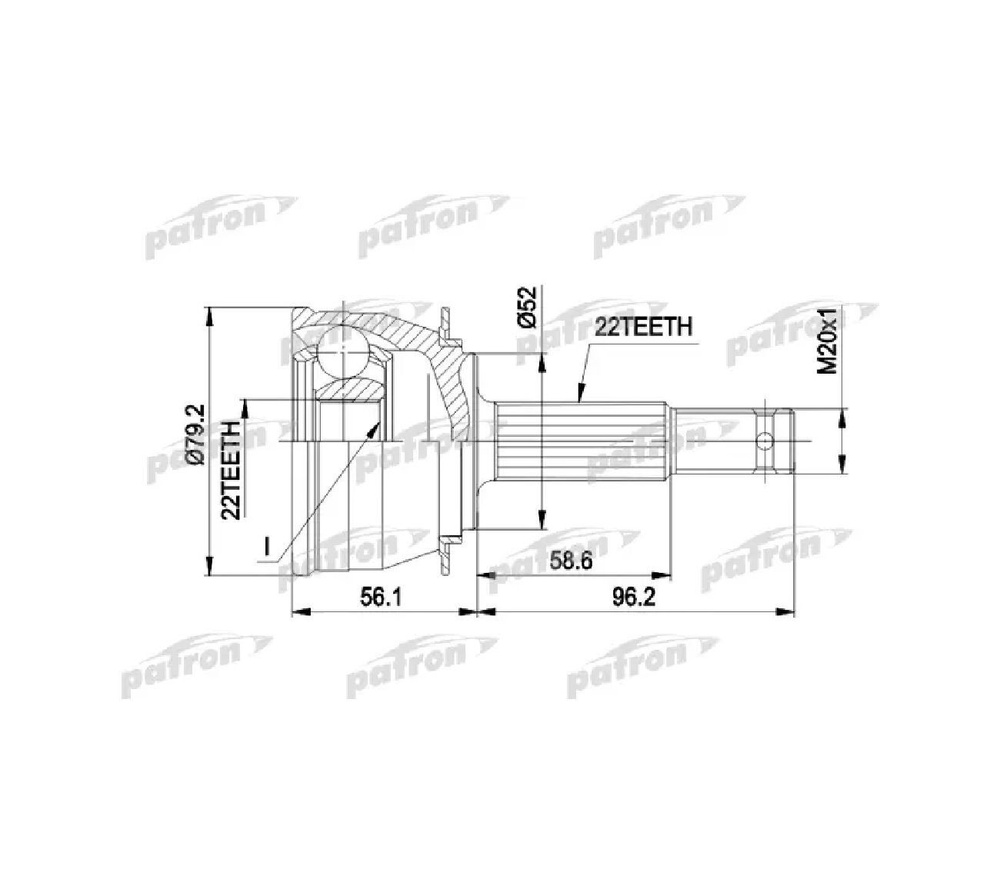 ШРУС наружный - PATRON арт. PCV1234 - купить по выгодной цене в ...