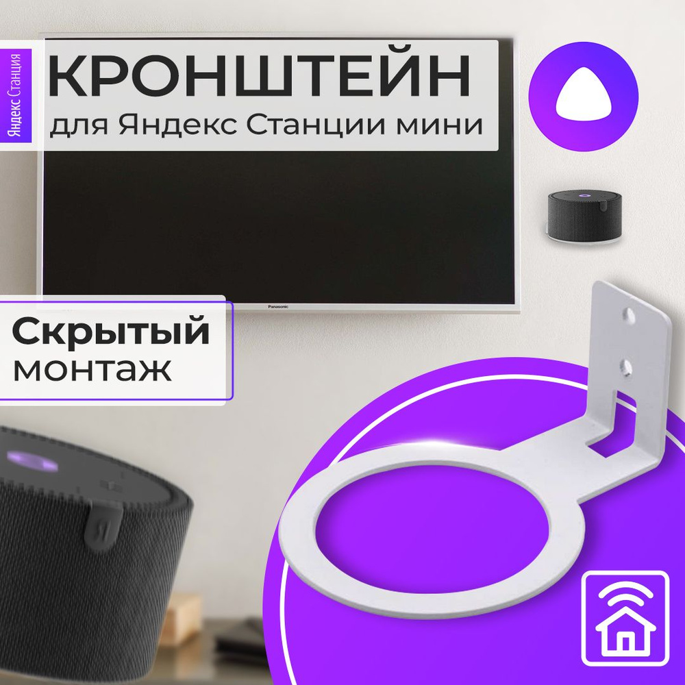 Подставка для Яндекс станции Мини/ Мини 2. Настенный кронштейн для ...