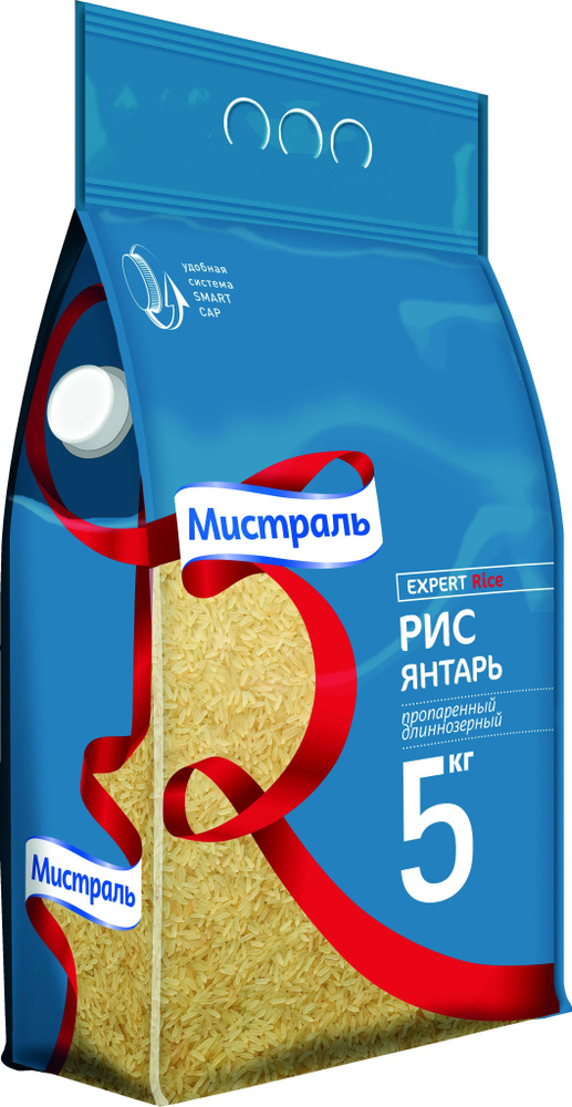 Рис Янтарь Мистраль, пропаренный, 5 кг - купить с доставкой по выгодным ...