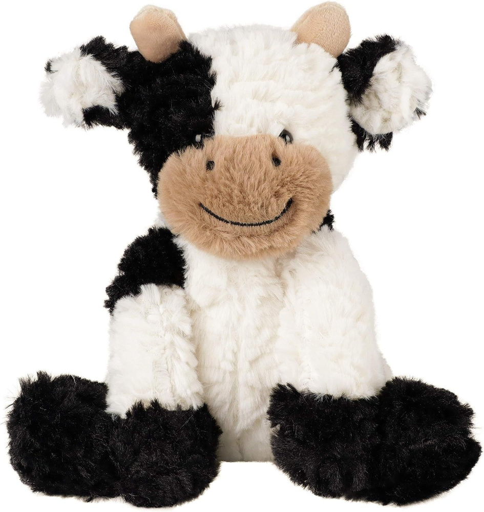 Плюшевая игрушка корова для детей,22.5,Черно-белое,белый,черный ...