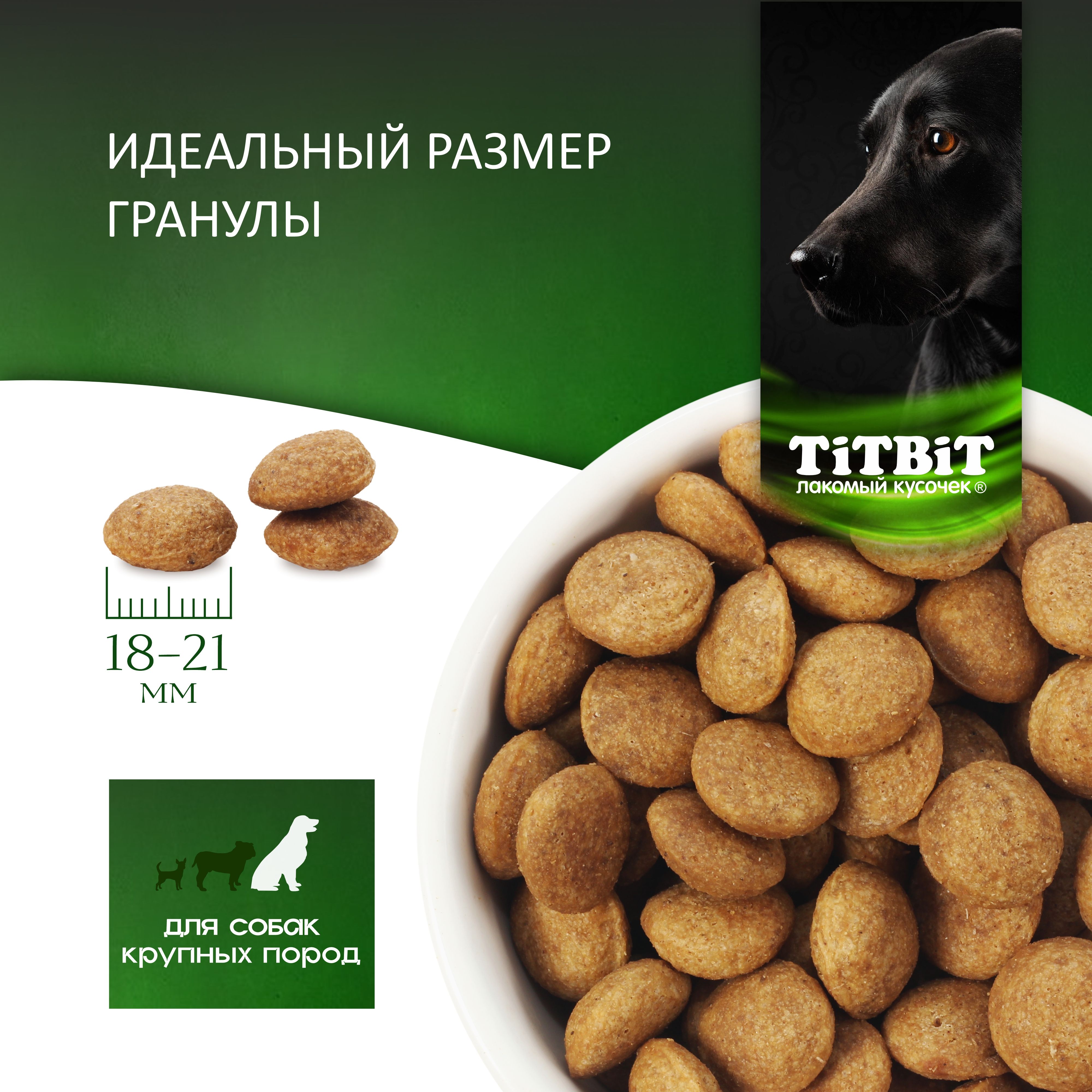 Сухой корм для собак крупных пород TiTBiT Суперпремиум с Ягненком 2 кг ...