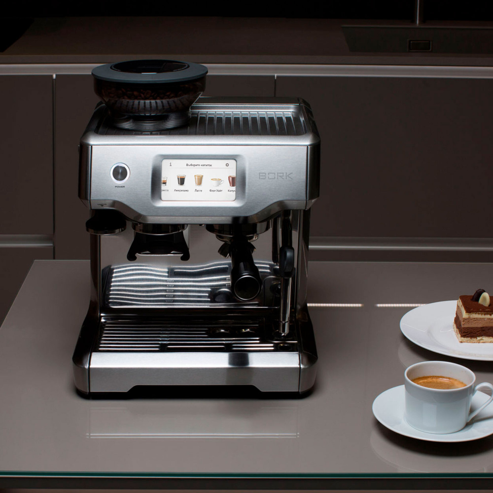BORK Кофеварка рожковая C806, серебристый - купить с доставкой по выгодным ценам в интернет ...