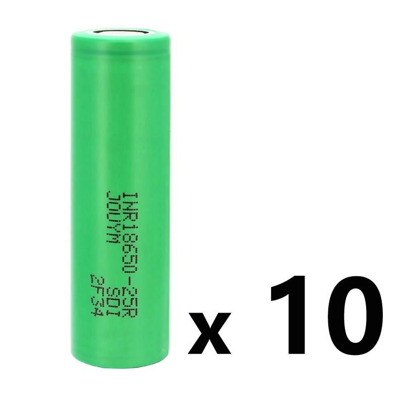 Аккумулятор 18650 2500 мАч 20А INR18650 для Samsung 25R высокотоковый 3 ...