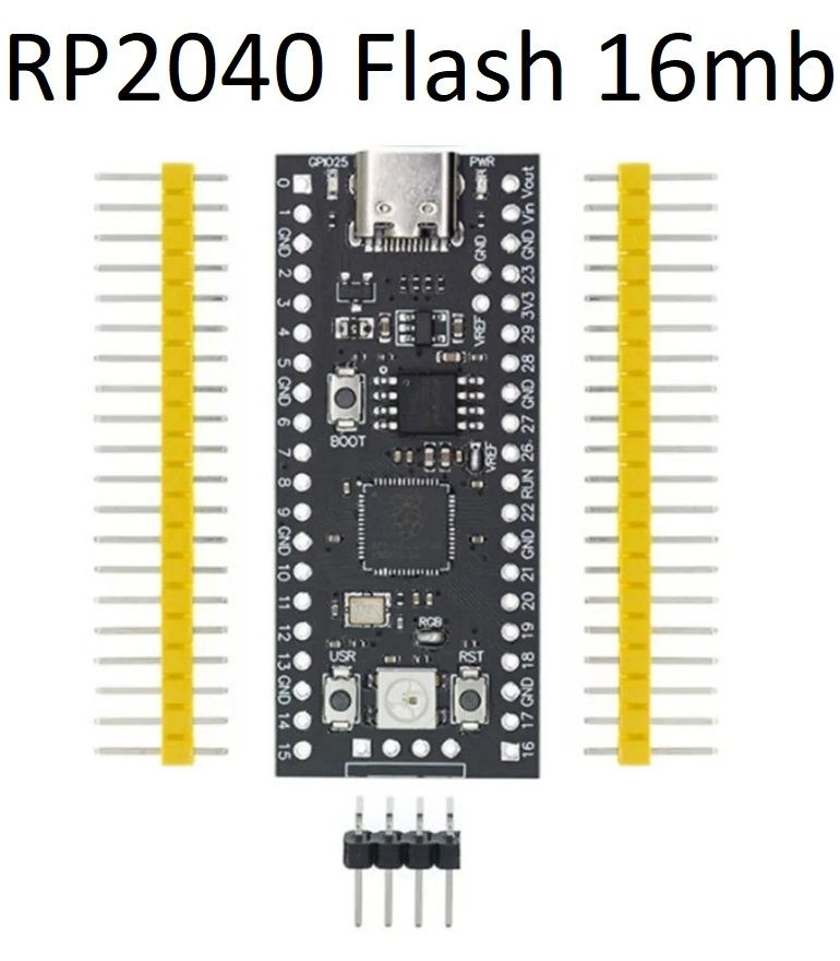 Контроллер Rp2040 Type C Raspberry Pi Pico 16МБ 32 Бит Arm Cortex M0 купить с доставкой по