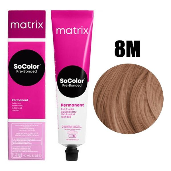 Matrix Перманентный краситель SoColor Pre-Bonded, 8M светлый блондин ...