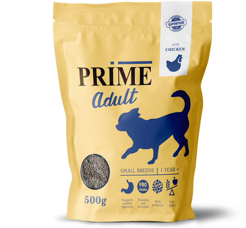 Prime корм для собак мелких пород с курицей 500 г - купить с доставкой ...