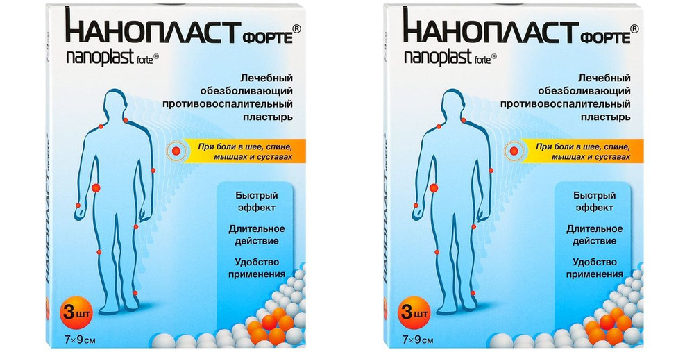 Нанопласт Форте (Nanoplast forte) Пластырь лечебный обезболивающий ...