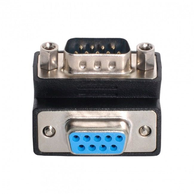 chenyang D-Sub RS232 9-контактный DB9P штекер-мама, угловой удлинительный адаптер на 90 градусов ...