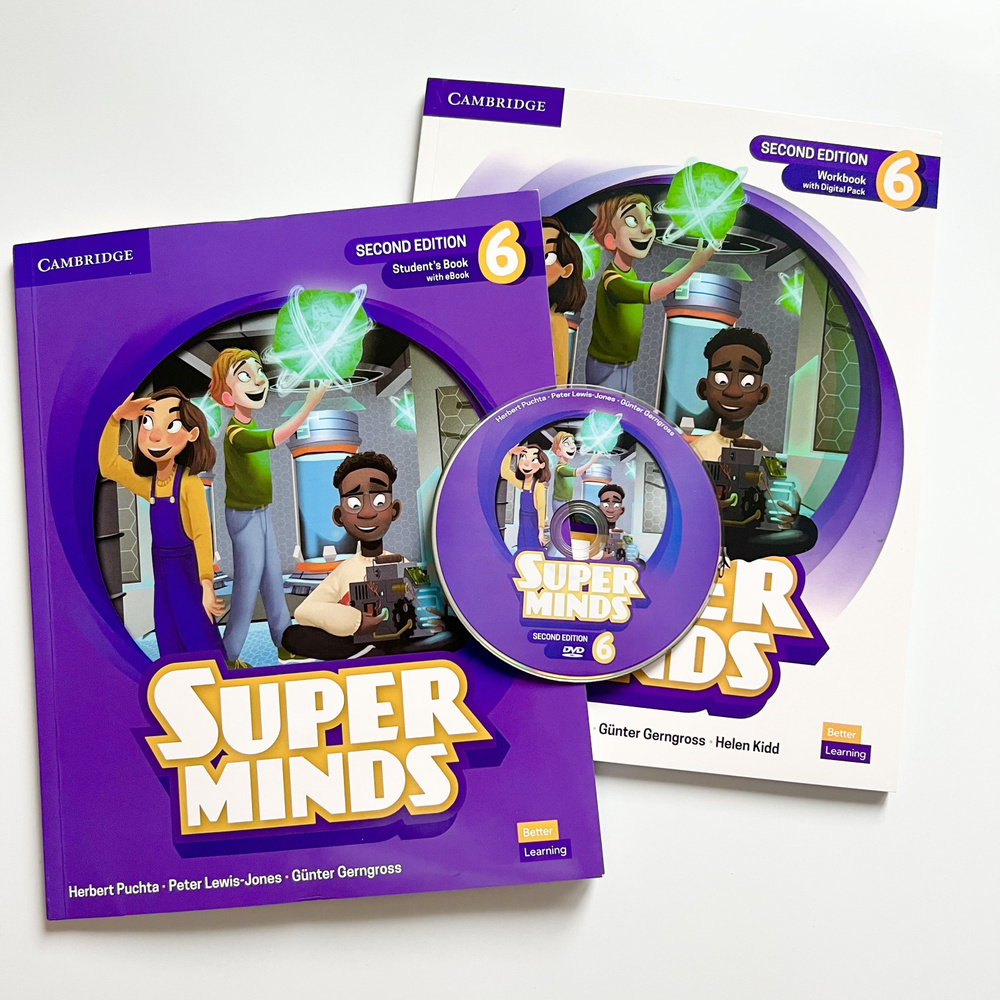 Super Minds 6 Second Edition (Полный комплект) учебник +рабочая тетрадь ...