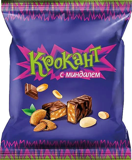 Конфеты Крокант грильяж с миндалем и арахисом в глазури. 500 гр, ТМ KDV ...