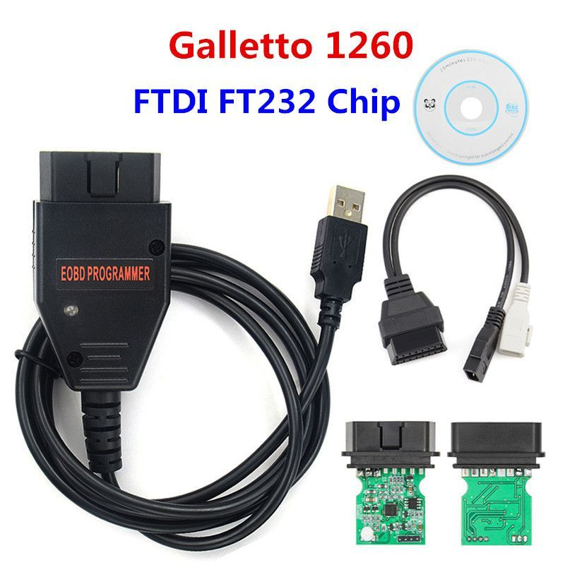 Программатор Galletto 1260 FTDI FT232RQ RL EOBD ECU для чтения и записи ...