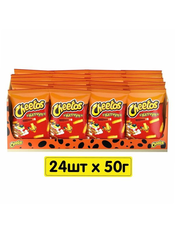 CHEETOS Чипсы Читос Кетчуп 24 шт по 50 гр - купить с доставкой по ...