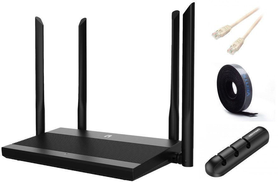 Роутер Netis N3 + полный набор аксессуаров + подарочный сертификат ...