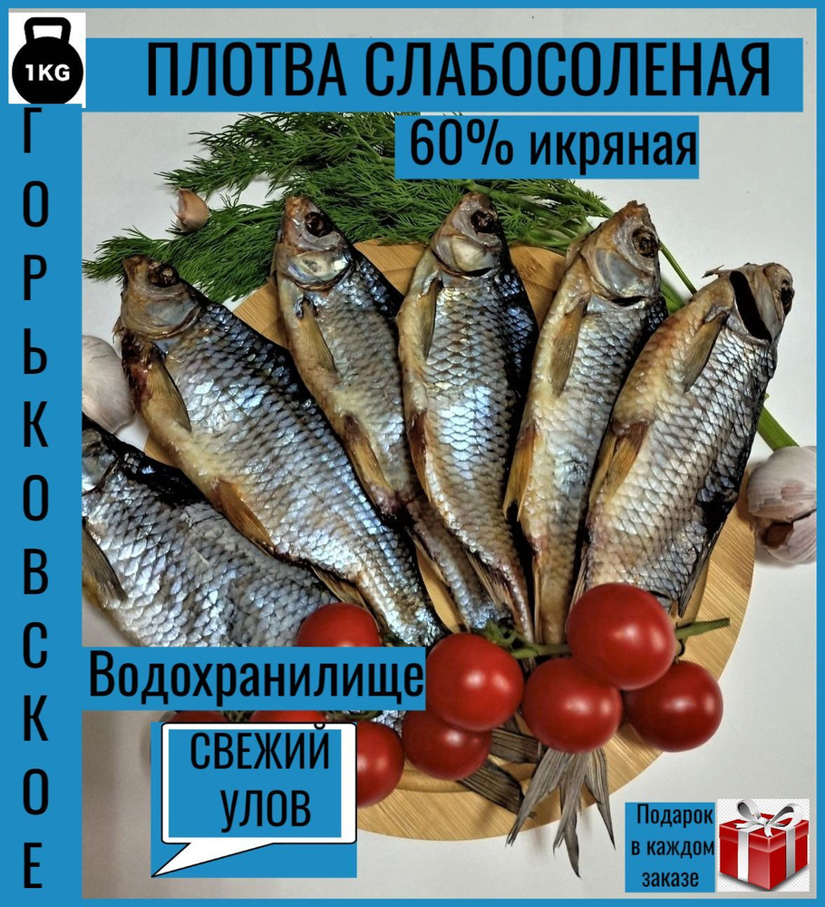 Плотва вяленая слабосоленая 1 кг/Рыба вяленая/Сушеная рыба 1 кг ...