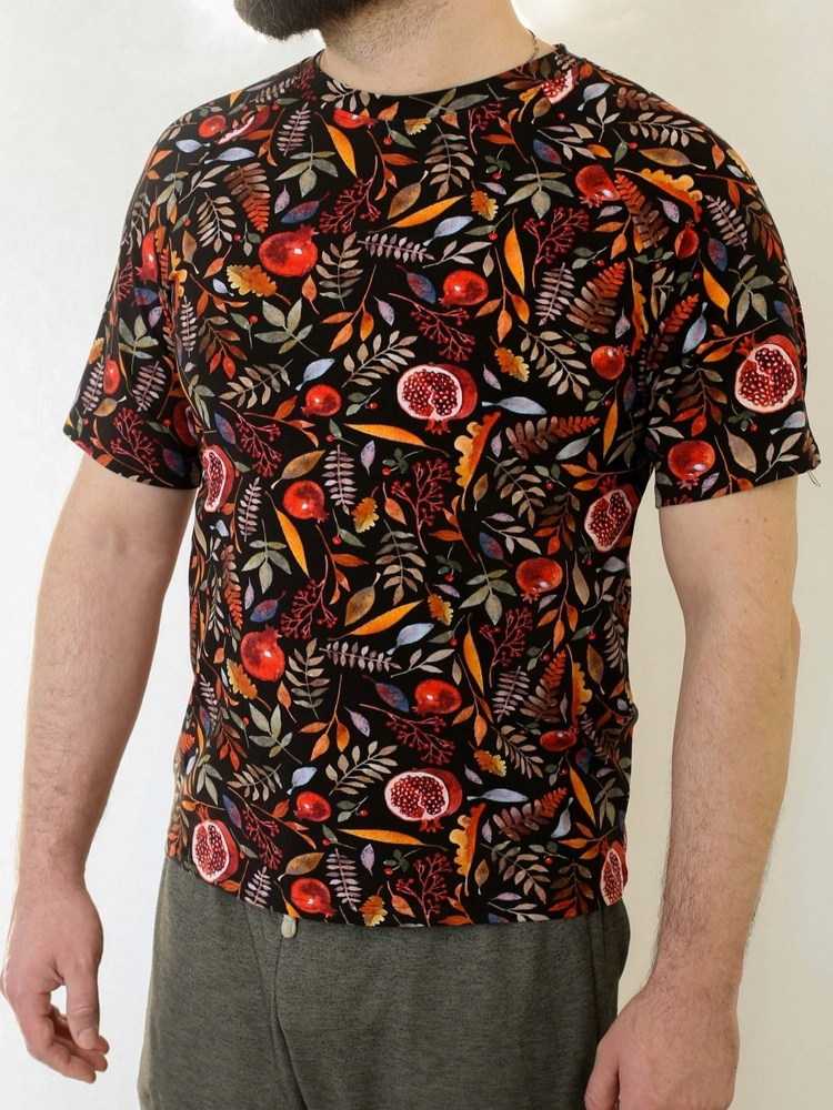 Футболка la-lama, размер 48, 46, цвет коричневый, красный, Хлопок-95%;Лайкра-5% - купить по ...