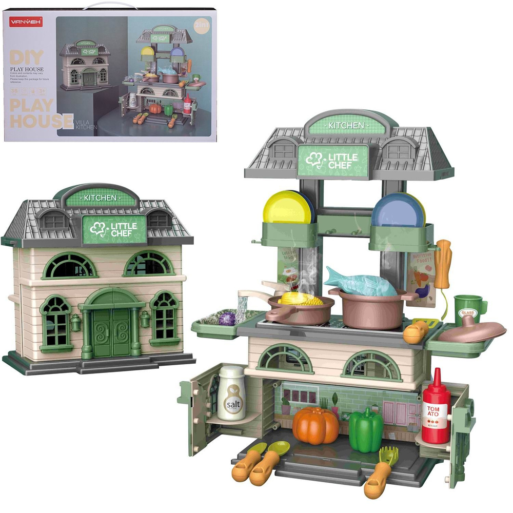 Игровой набор Junfa Дом-трансформер Моя кухня - купить с доставкой по выгодным ценам в интернет ...
