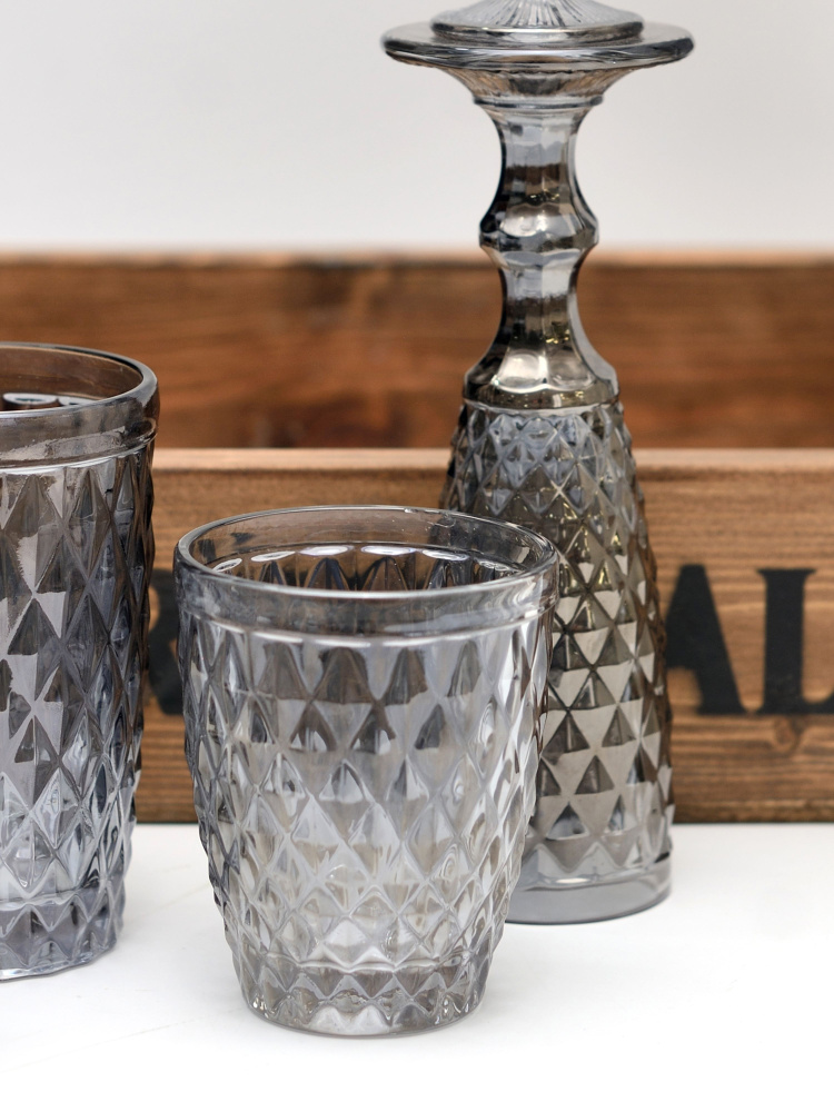 Набор стаканов для коктейлей, для глинтвейна Posuda Estet "мелкий ромб ...