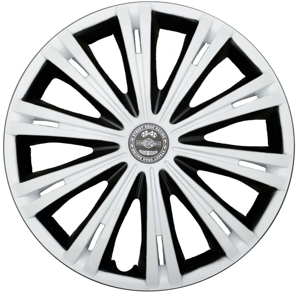 Колпаки на колеса STAR GIGA белая SUPER BLACK R13, комплект 4шт, на ...