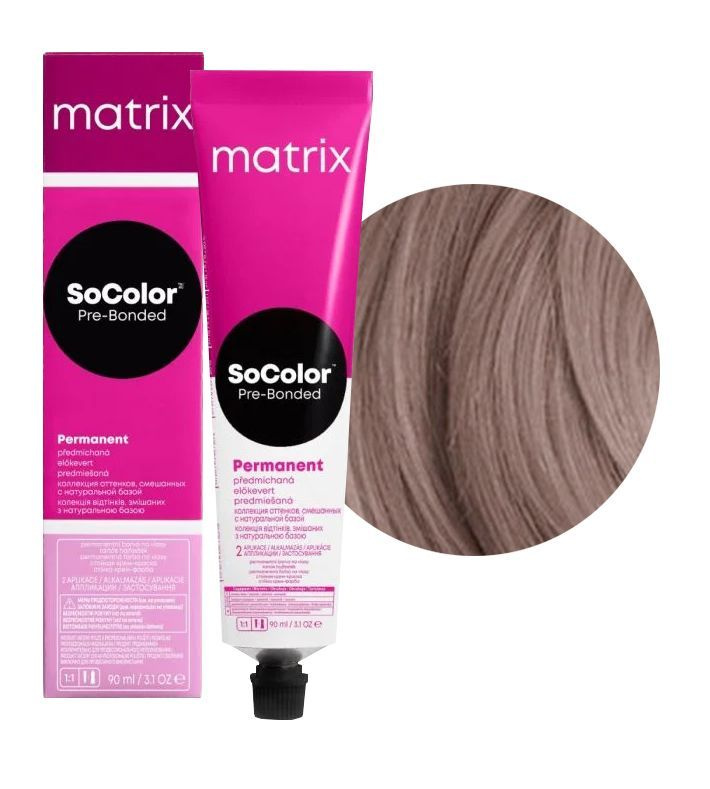 MATRIX SoColor Pre-Bonded Натуральные оттенки, 7A блондин пепельный 90 ...