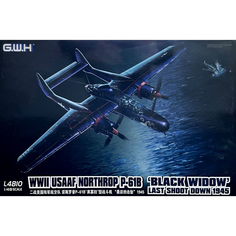 Сборная модель Американского тяжелого ночного истребителя P-61B Black Widow Last Shoot Down 1/48 ...