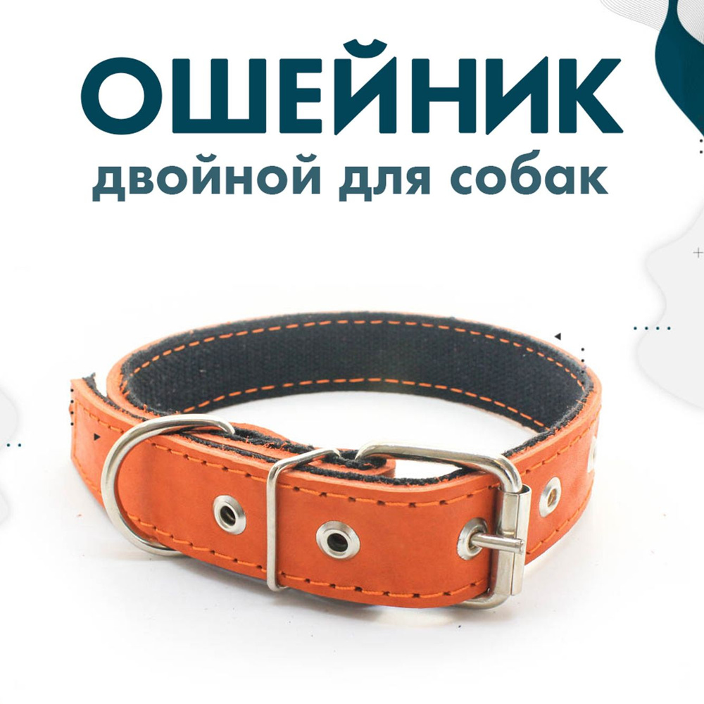 Ошейник комбинированный для собак (ширина 30мм, обхват шеи 36-49см ...