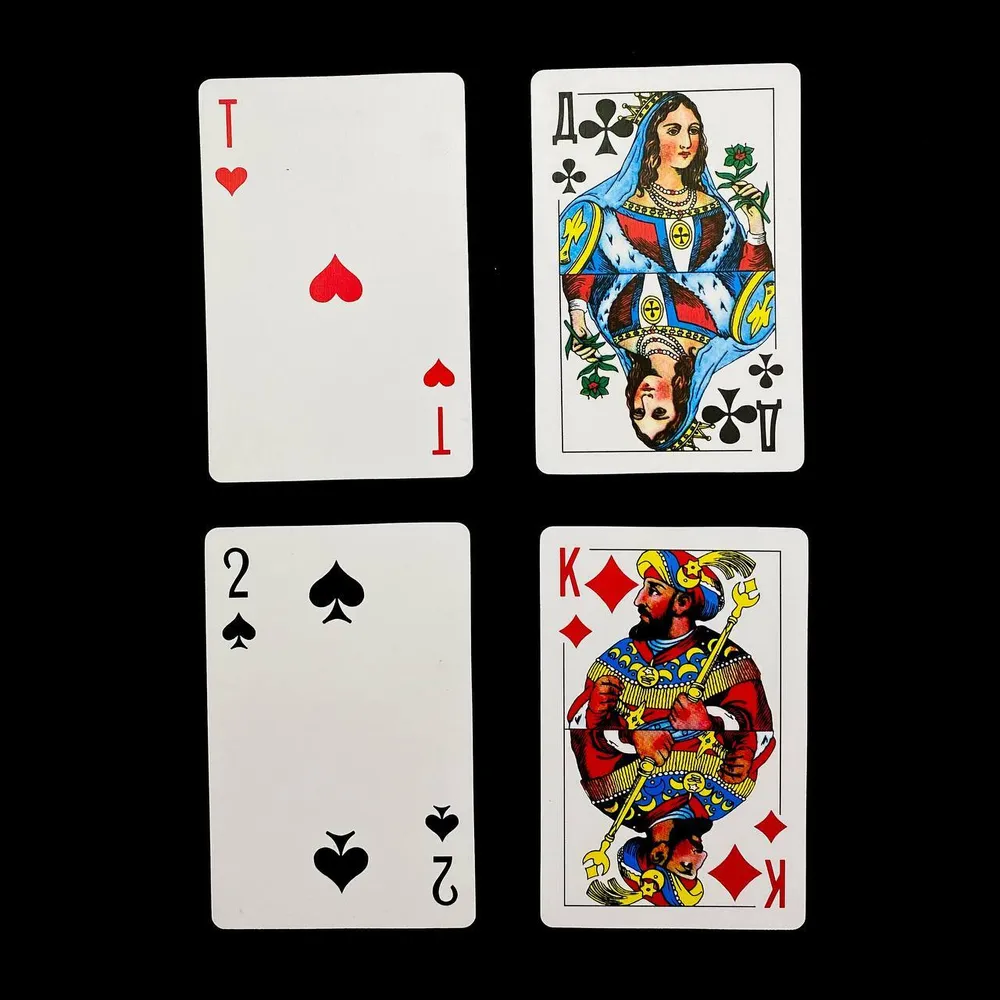 Карты игральные пластиковые классические 1 колода, 54 карты - купить с ...