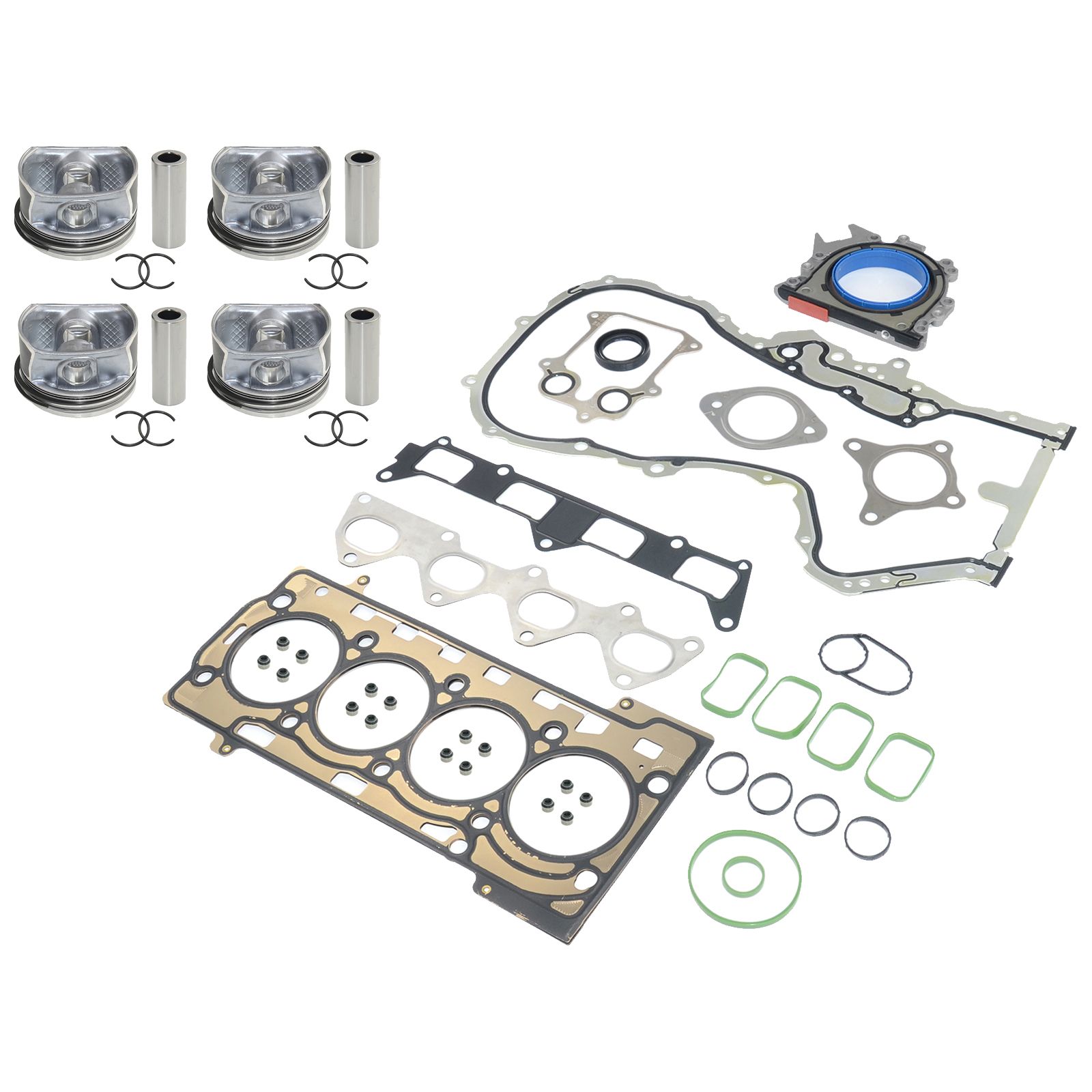 Комплект из 4 поршней и прокладка головки блока цилиндров для Audi Seat ...