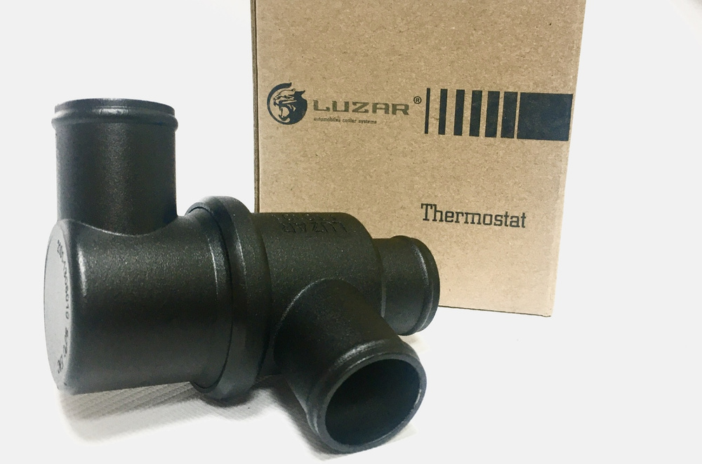 ТЕРМОСТАТ "LUZAR" 80С (алюминиевый корпус, обрезиненный клапан) для ВАЗ 2101-2107, Лада НИВА 4Х4 ...
