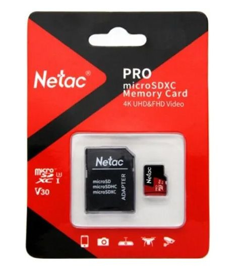Карта памяти Netac P500 PRO MicroSDXC 256Gb Сlass 10 UHS-I 100MB/s ...